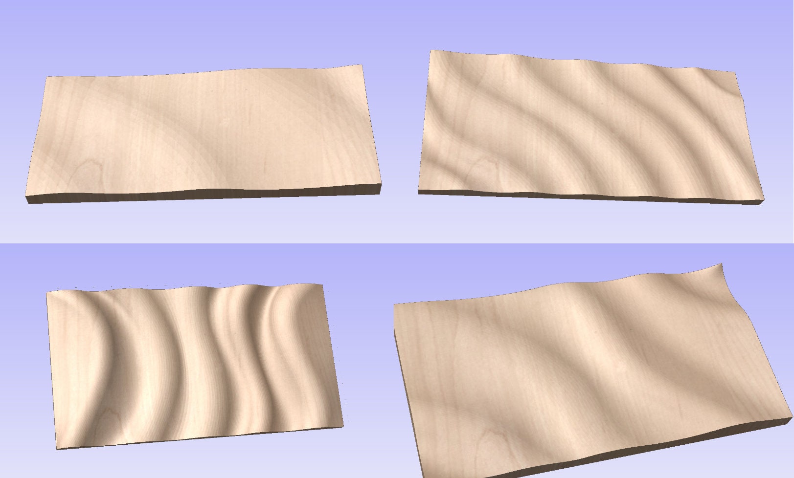 Wavy CNC Texture Flag 3D STL Files - Etsy