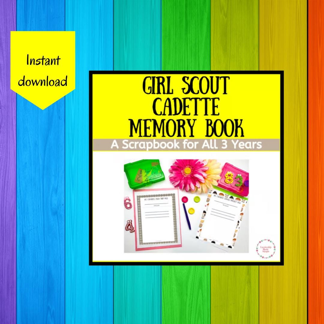 Girl Scout Cadette Memory Book Scrapbook the Year Final Meeting Idea 3 ...