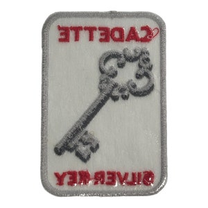Girl Scout Cadette Silver Key Ceremony Iron on Patch for Bridging ...