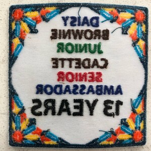 13 Years Milestone Girl Scout Iron on Patch 3 or More Daisy Brownie ...