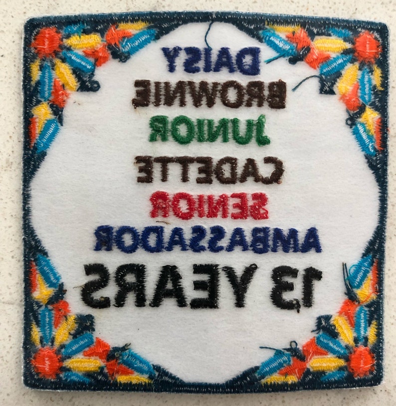 13 Years Girl Scout Milestone Iron on Patch Daisy Brownie Junior ...