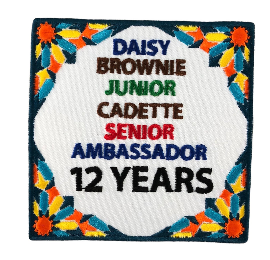 Girl Scout 12 Years in Scouting Milestone Patch for Girl Scout ...