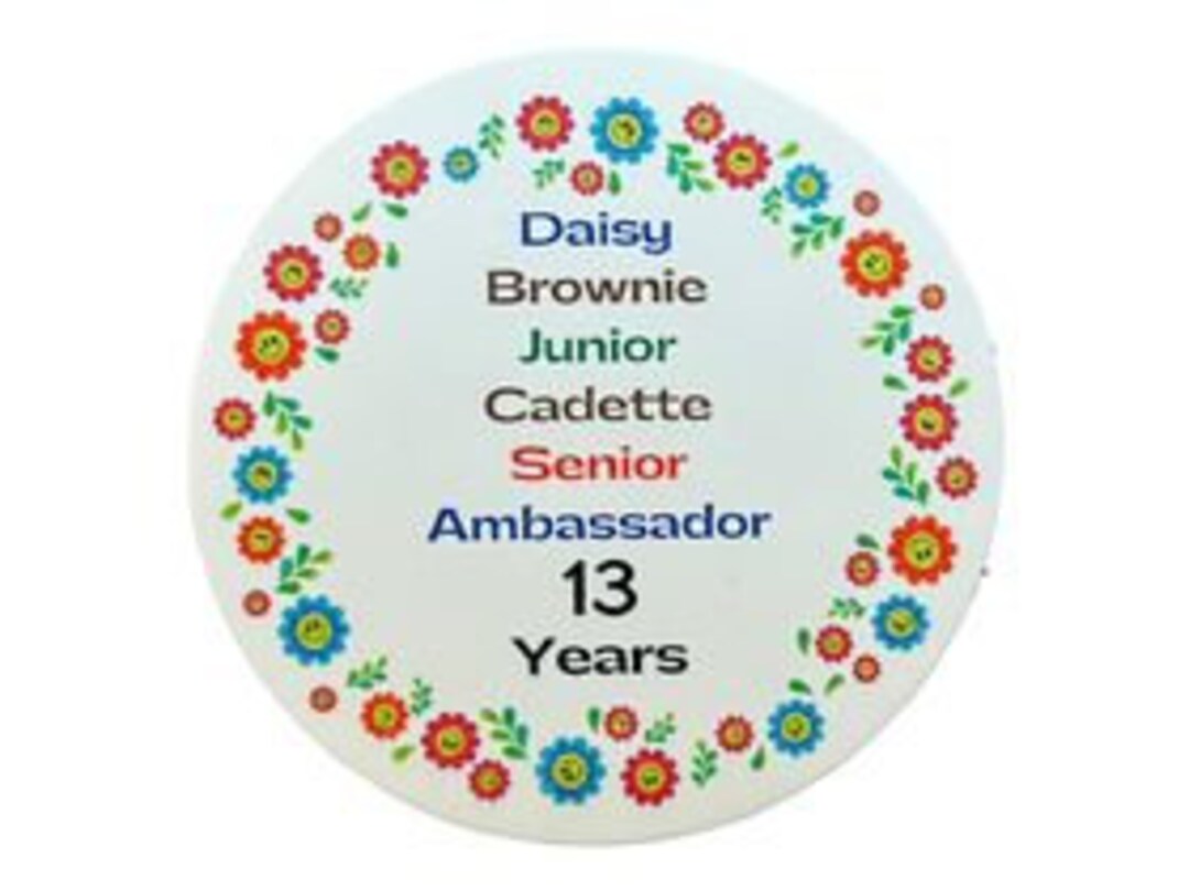 Girl Scout 13 Years Milestone Waterproof Vinyl Sticker for Water ...