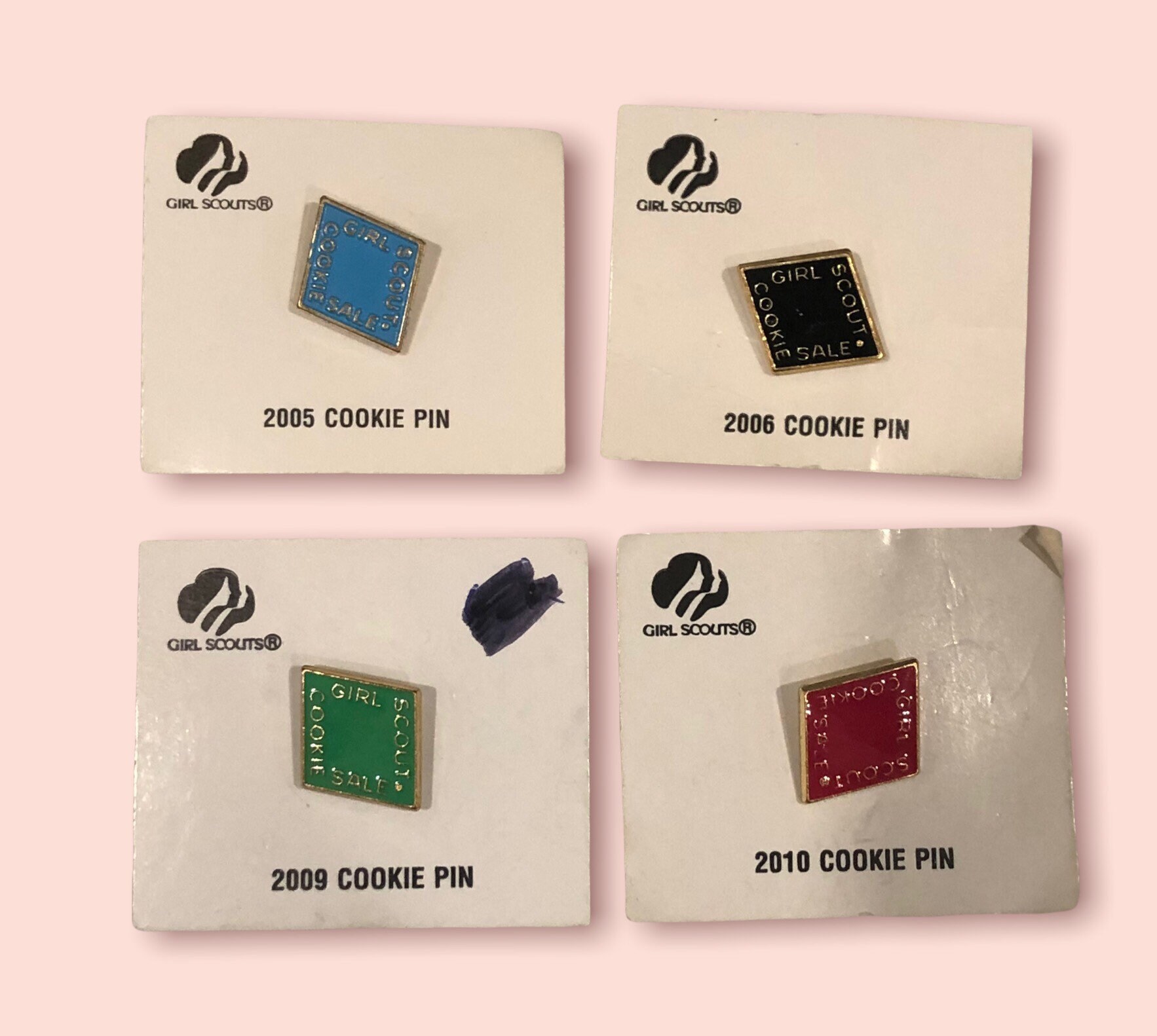 Retired Girl Scout Cookie Pins 1999-2019 Daisy Brownie Junior Cadette ...