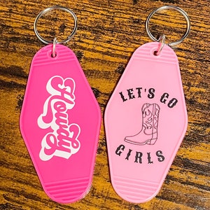 Let's Go Girls Keychain, Vintage Inspired Keychain, Western Keychain ...