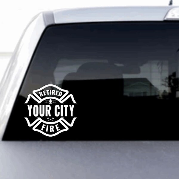 Retired Firefighter Decal - Etsy