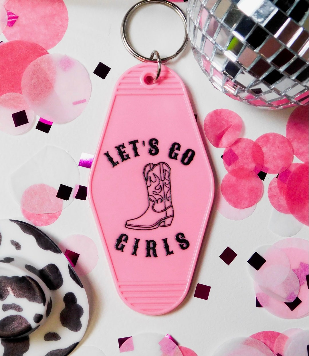 Let's Go Girls Keychain, Vintage Inspired Keychain, Western Keychain ...