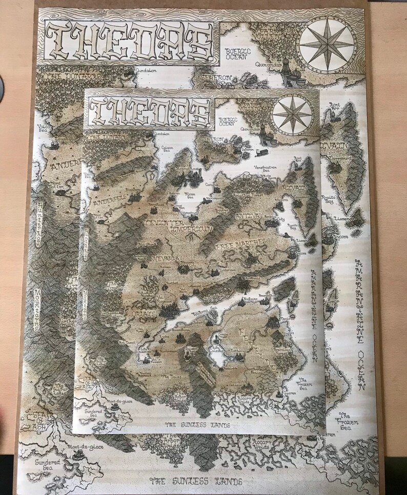Dragon Age Thedas A1 and A2 Sized Map With Highly Detailed - Etsy