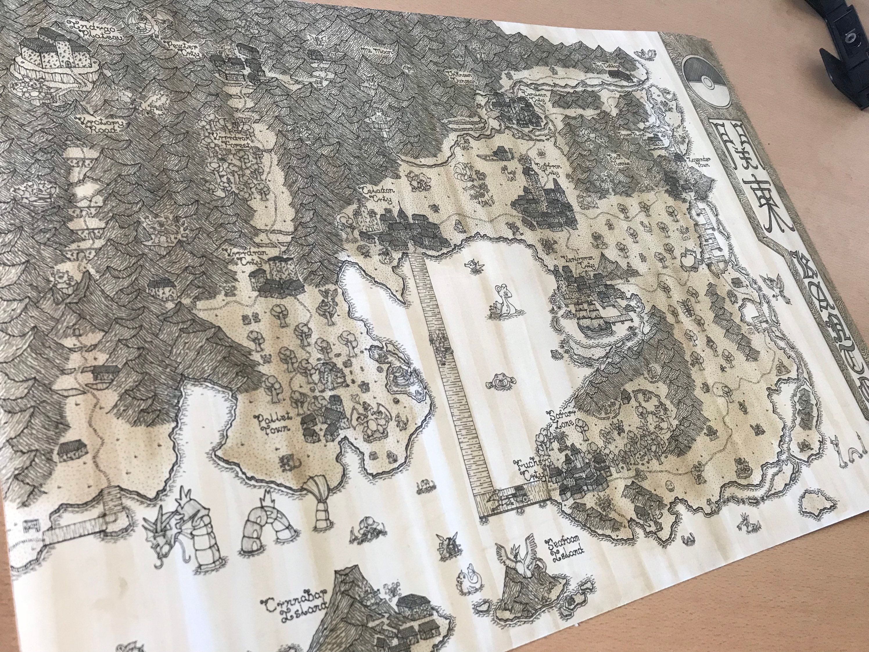 Pokémon Kanto Map With All 151 Original Pokémon Illustrated in - Etsy