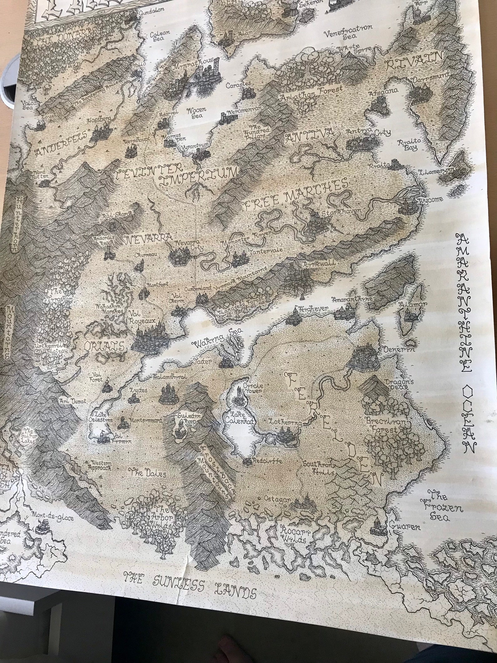 Dragon Age Thedas A1 and A2 Sized Map With Highly Detailed | Etsy