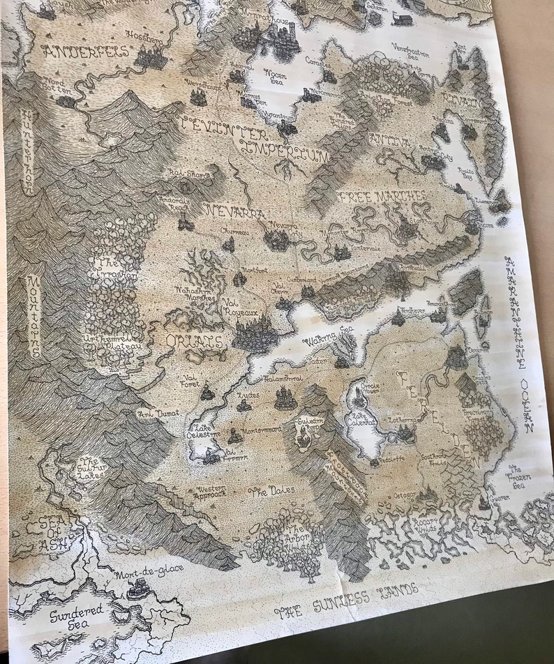 Dragon Age Thedas A1 and A2 Sized Map With Highly Detailed | Etsy