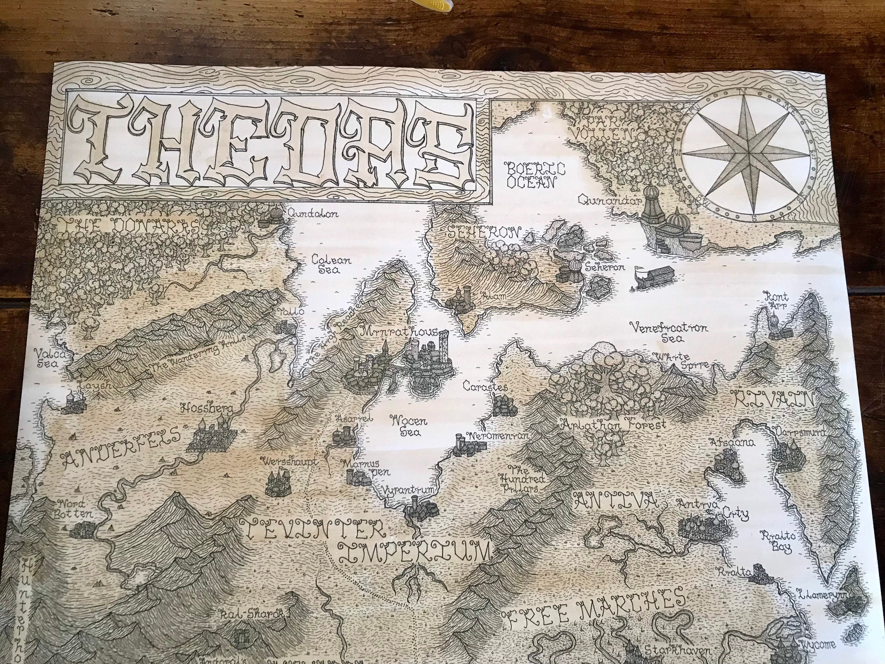 Dragon Age Thedas A1 and A2 Sized Map With Highly Detailed - Etsy UK