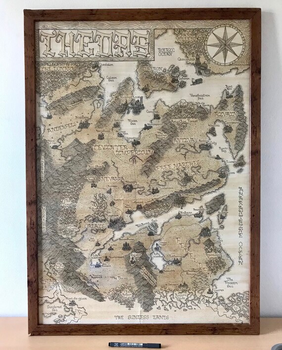 Dragon Age Thedas A1 and A2 Sized Map With Highly Detailed | Etsy