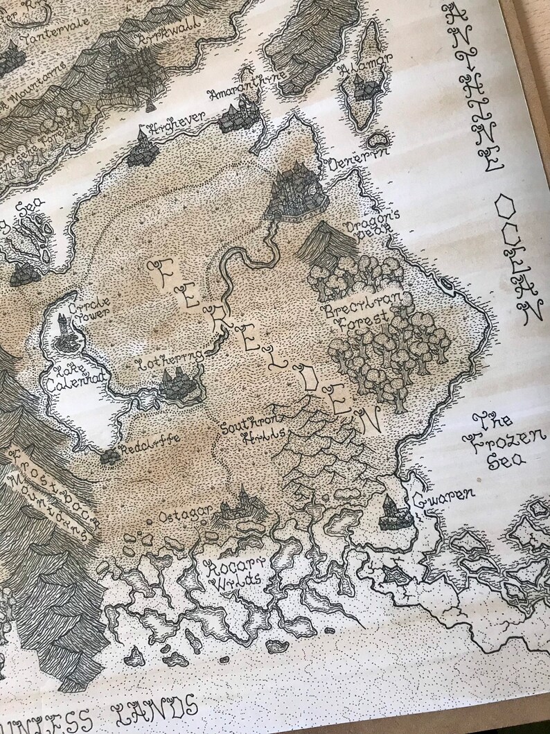 Dragon Age Thedas A1 and A2 Sized Map With Highly Detailed - Etsy