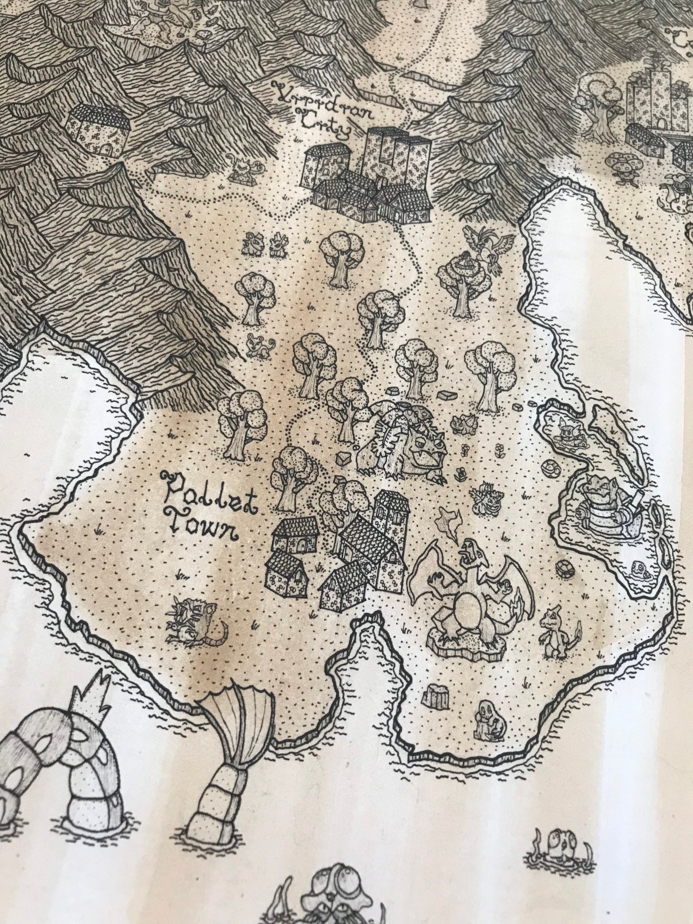 Pokémon Kanto Map With All 151 Original Pokémon Illustrated in - Etsy