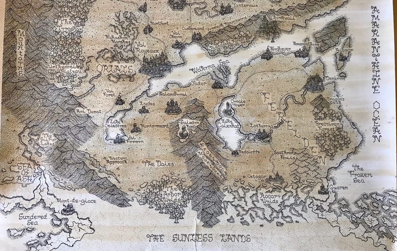 Dragon Age Thedas A1 and A2 Sized Map With Highly Detailed | Etsy