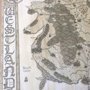 Wheel of Time Map. Hand Drawn in A1 and A2 Sizes With Unique City ...