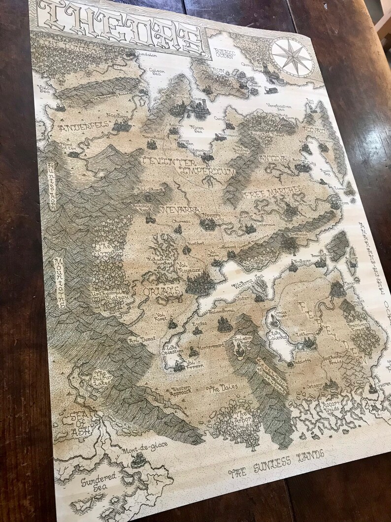 Dragon Age Thedas A1 and A2 Sized Map With Highly Detailed - Etsy