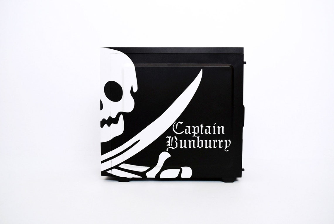 Custom Pirate Flag PC Case Skin W/ Captain Name - Etsy