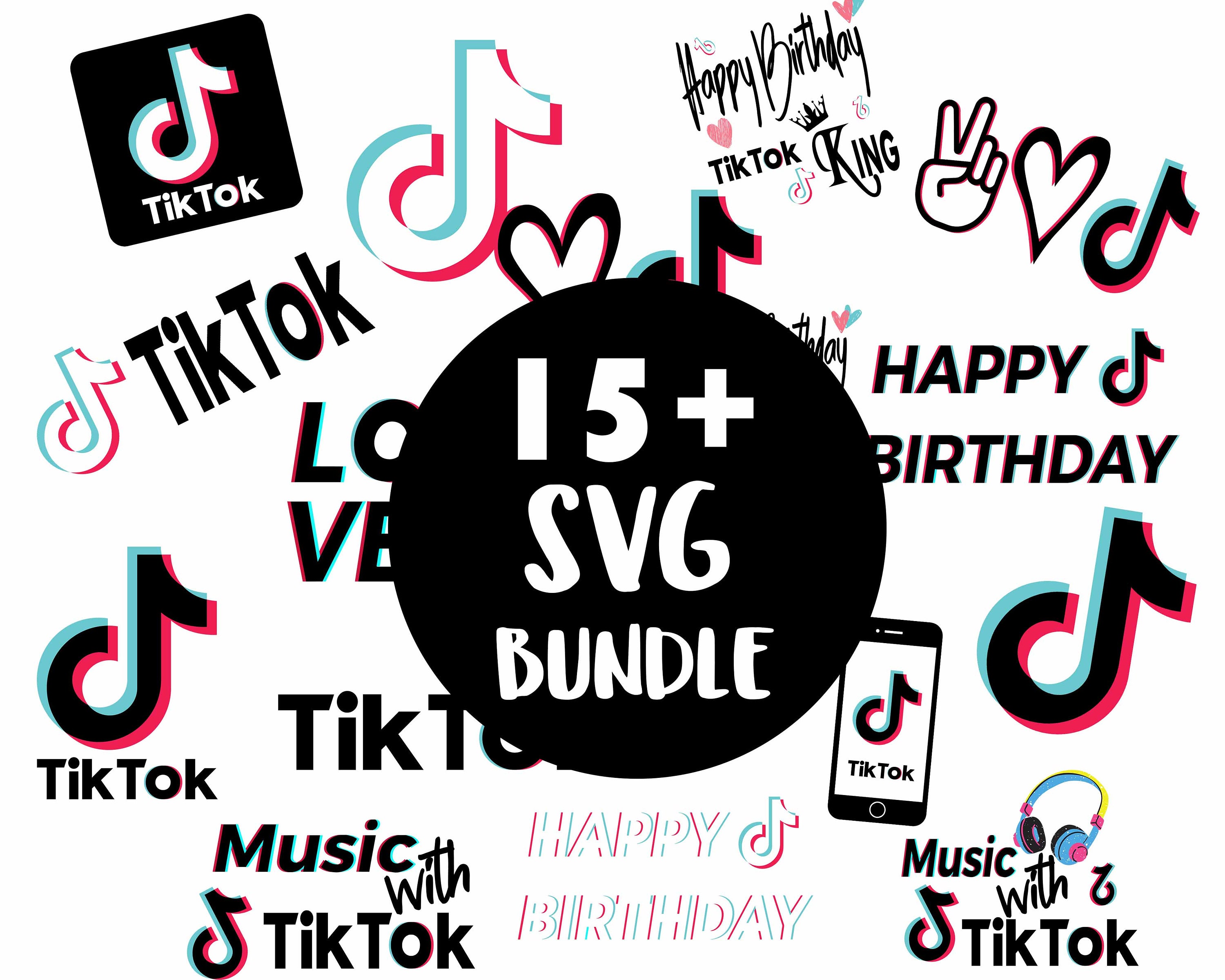 Tik Tok SVG Tik Tok SVG Bundle Tiktok Logo Tiktok Symbol | Etsy