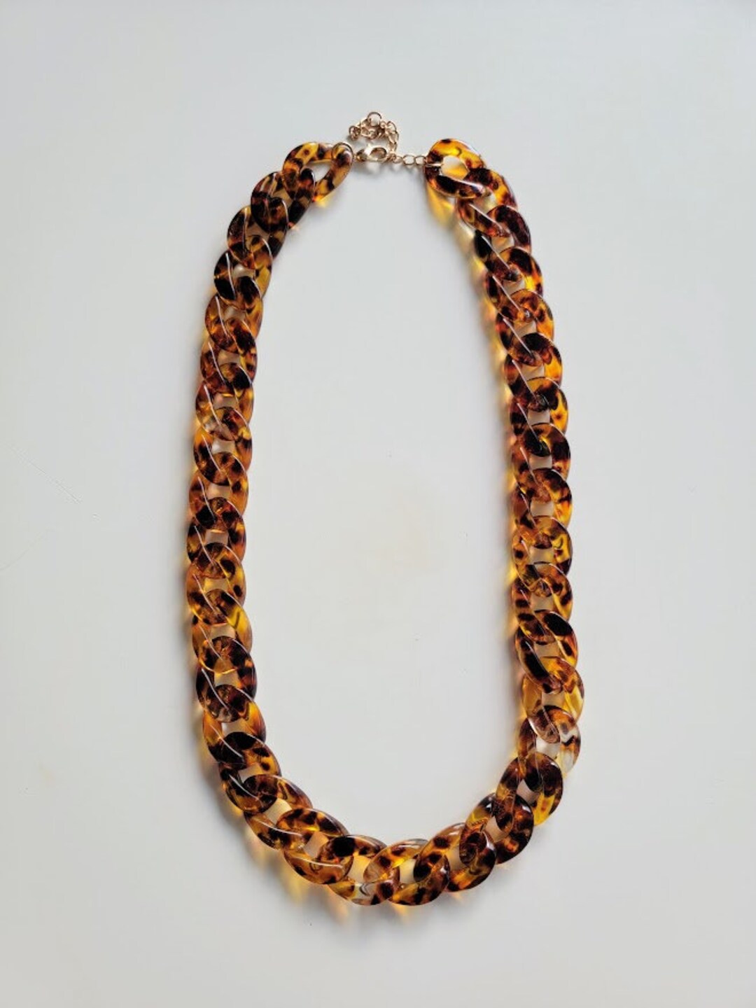 Tortoise Shell Chain Necklace - Etsy