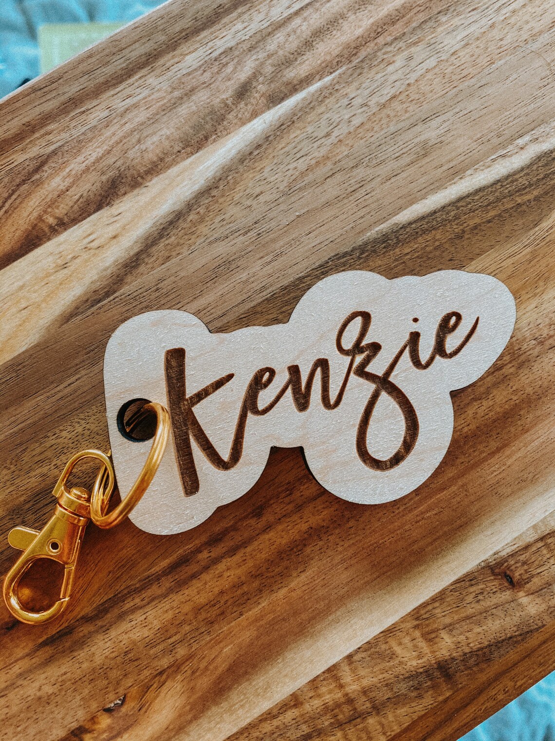 Wood Engraved Keychain - Etsy