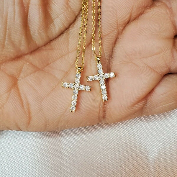 Diamond Cut Gold Cross - Etsy