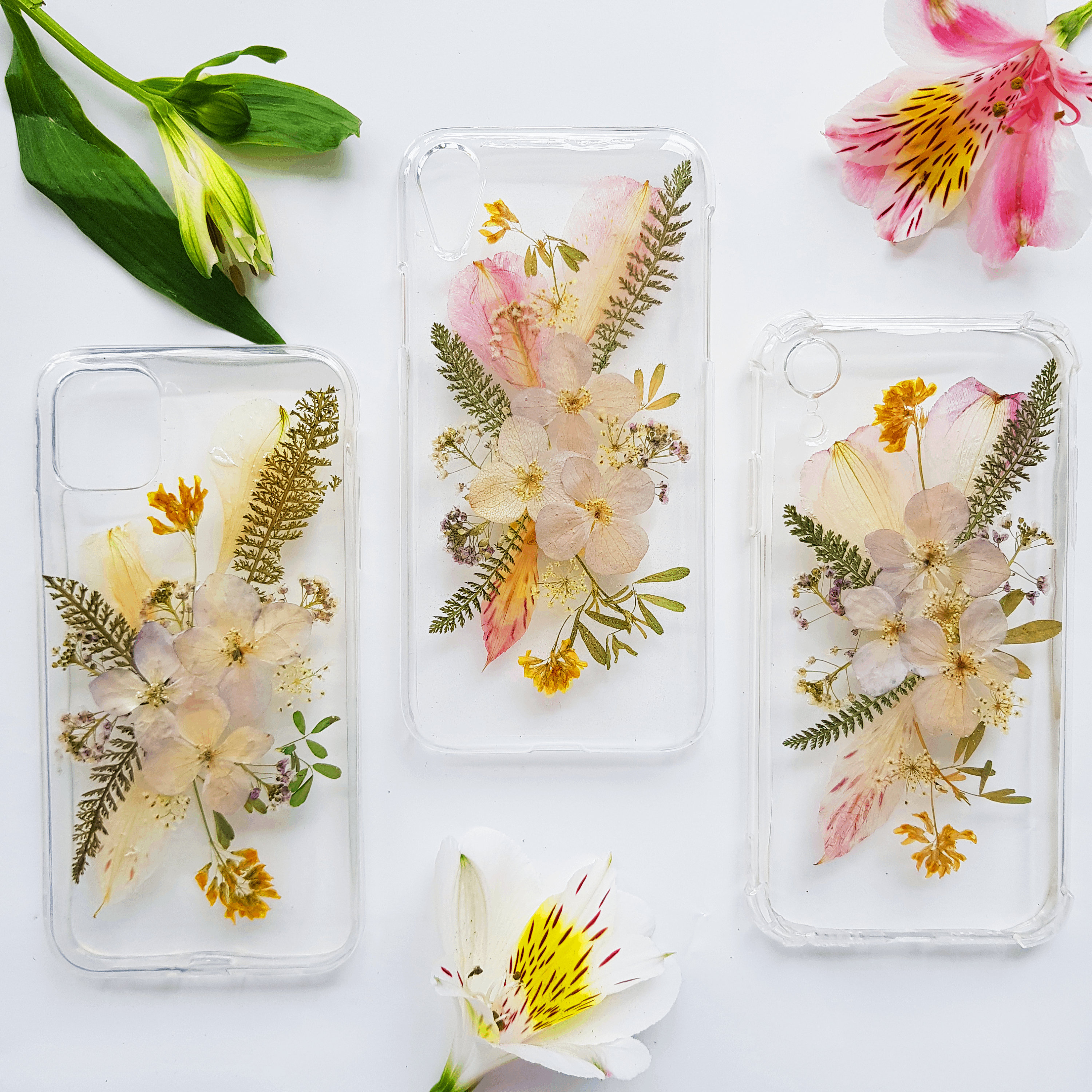 Pressed Flowers Hydrangea Violet Phone Case Iphone 12/12 Pro/ - Etsy