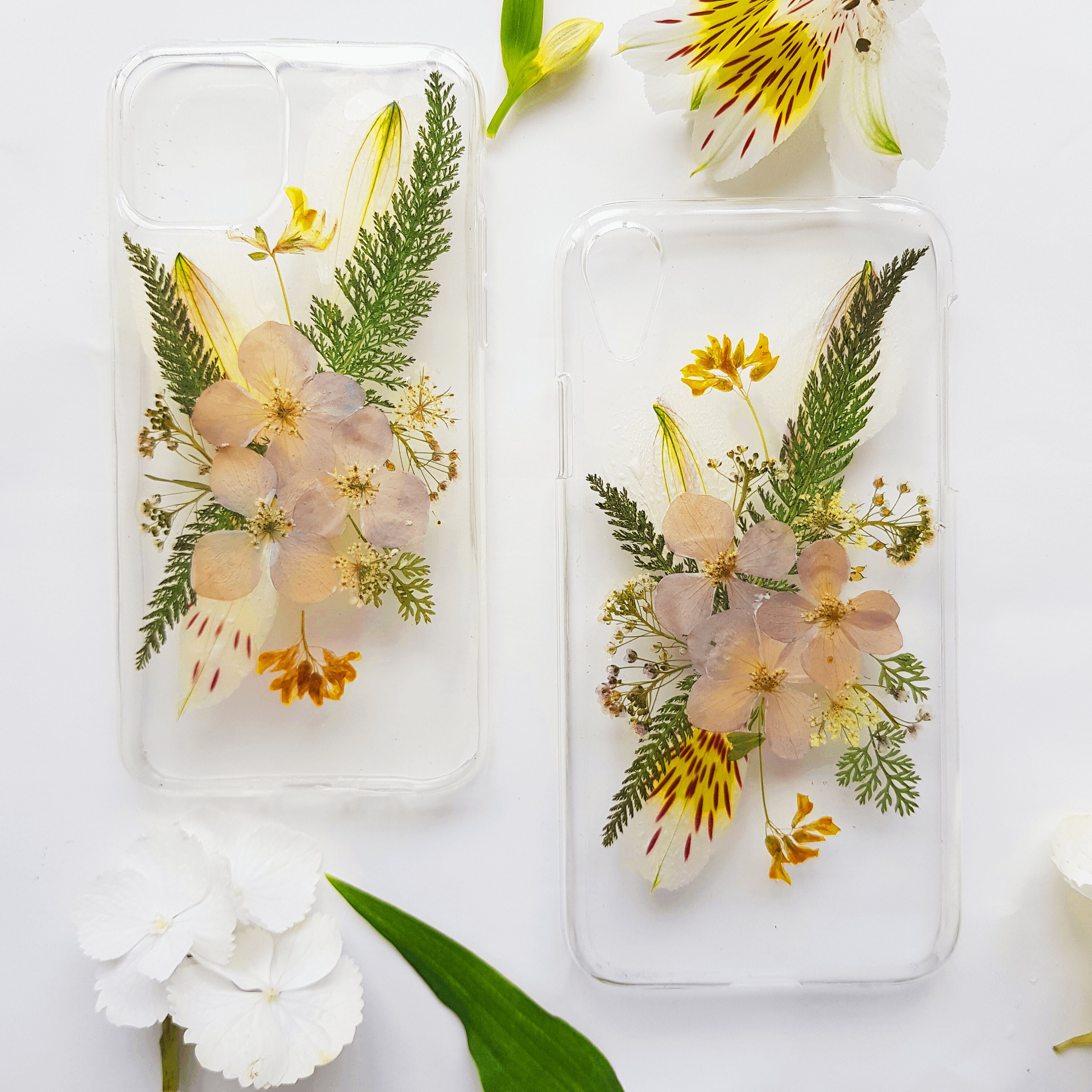 Pressed Flowers Hydrangea Violet Phone Case Iphone 12/12 Pro/ - Etsy