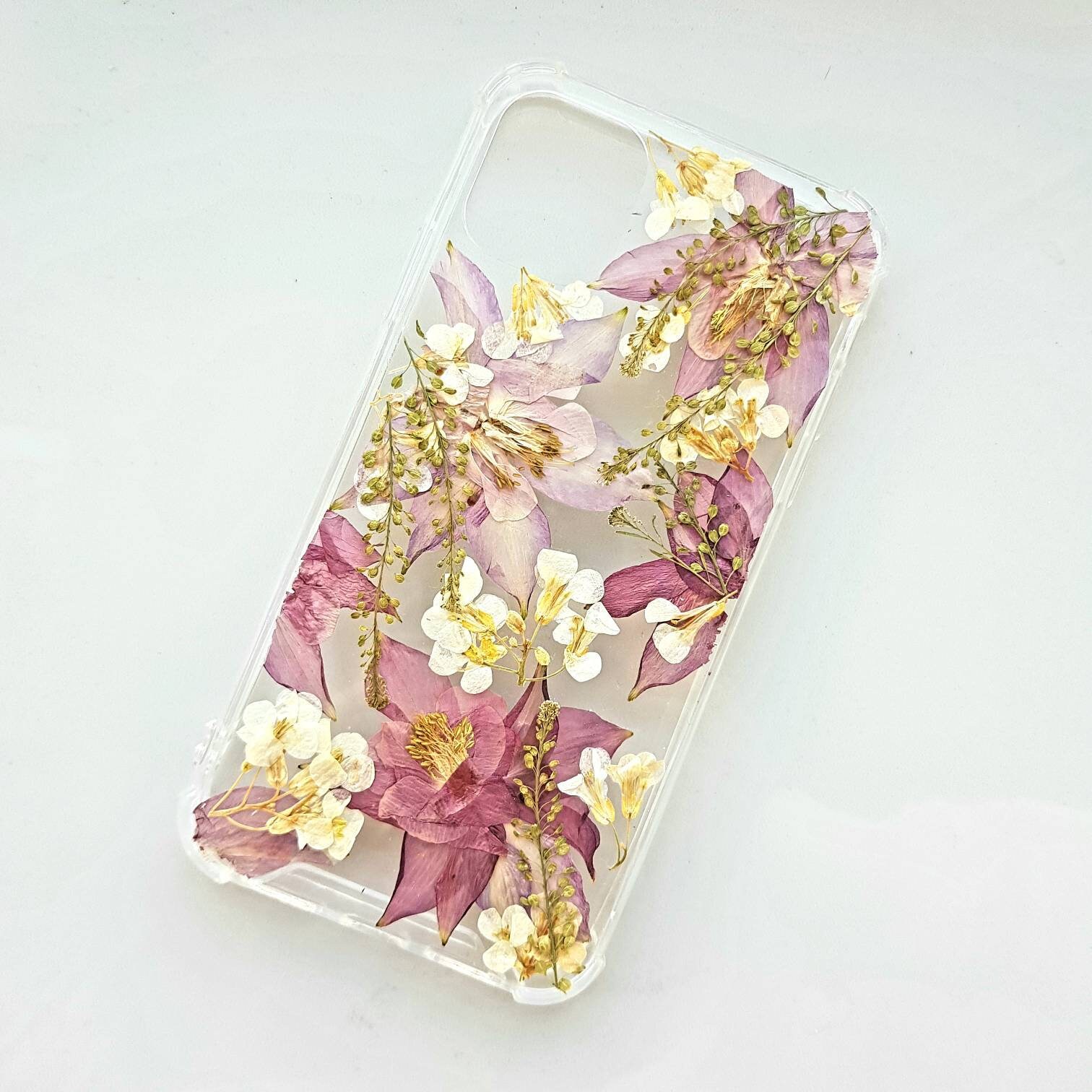 Pressed Flower Phone Case: Floral Design, Protective Bumper - Etsy