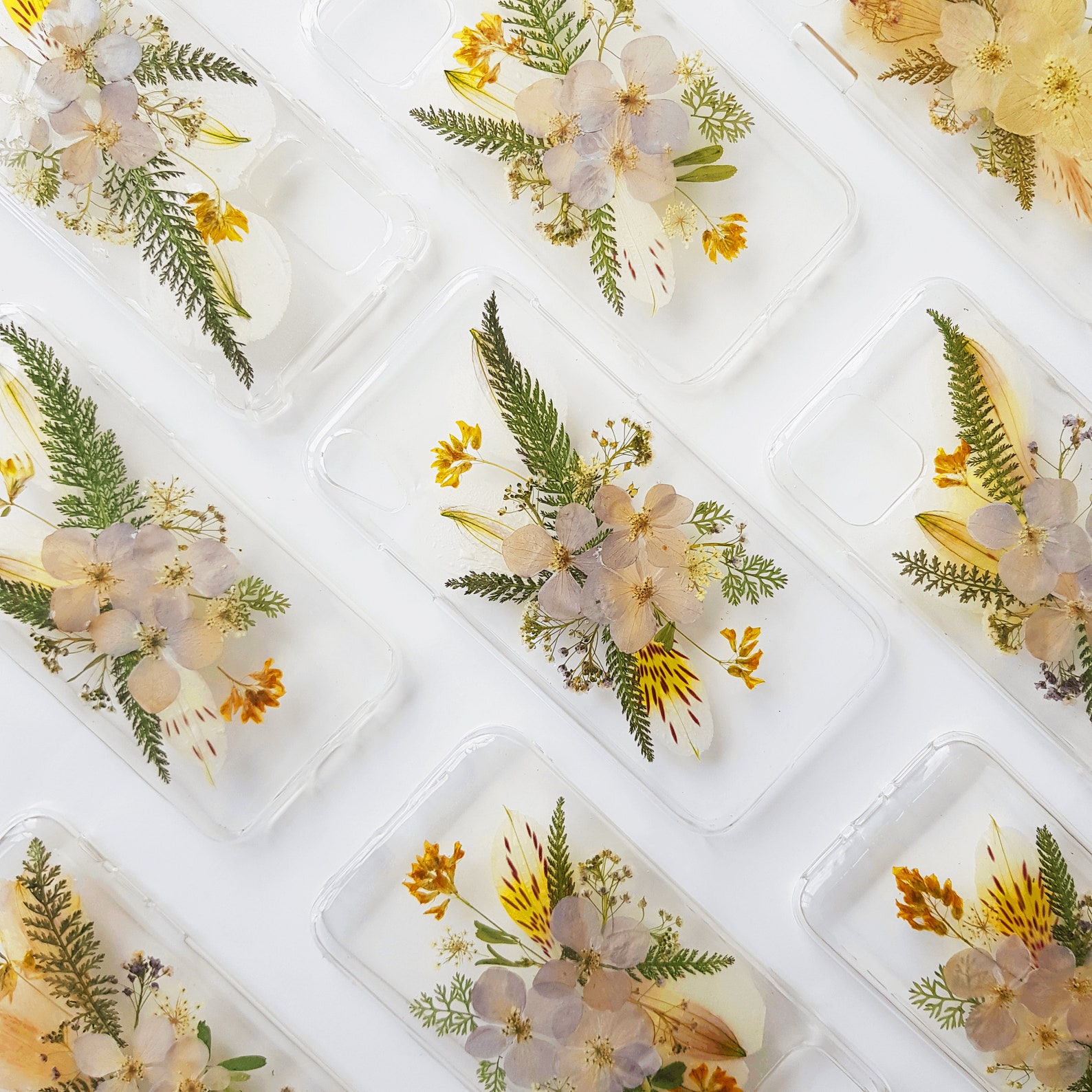 Pressed Flowers Hydrangea Violet Phone Case Iphone 12/12 Pro/ - Etsy