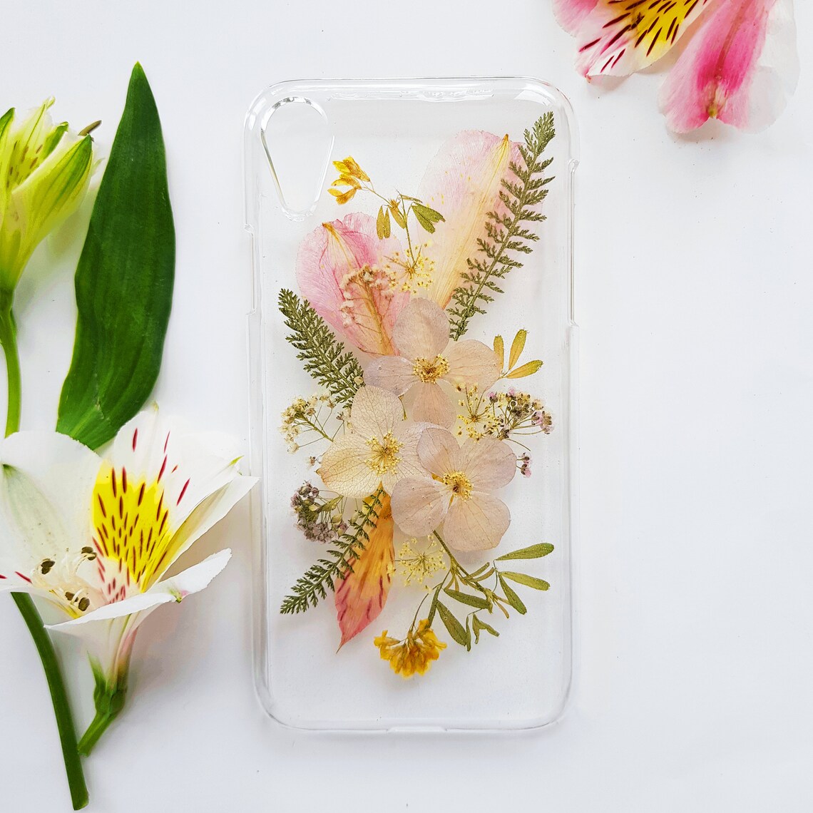 Pressed Flowers Hydrangea Violet Phone Case Iphone 12/12 Pro/ - Etsy