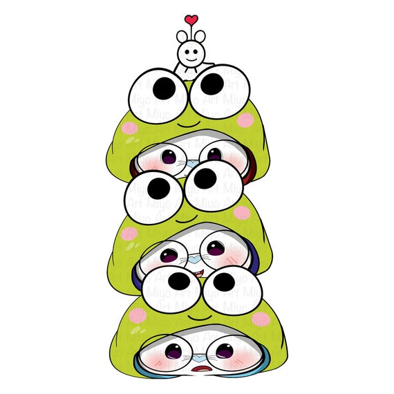 Ben-e Frog Stack Vinyl Sticker. - Etsy