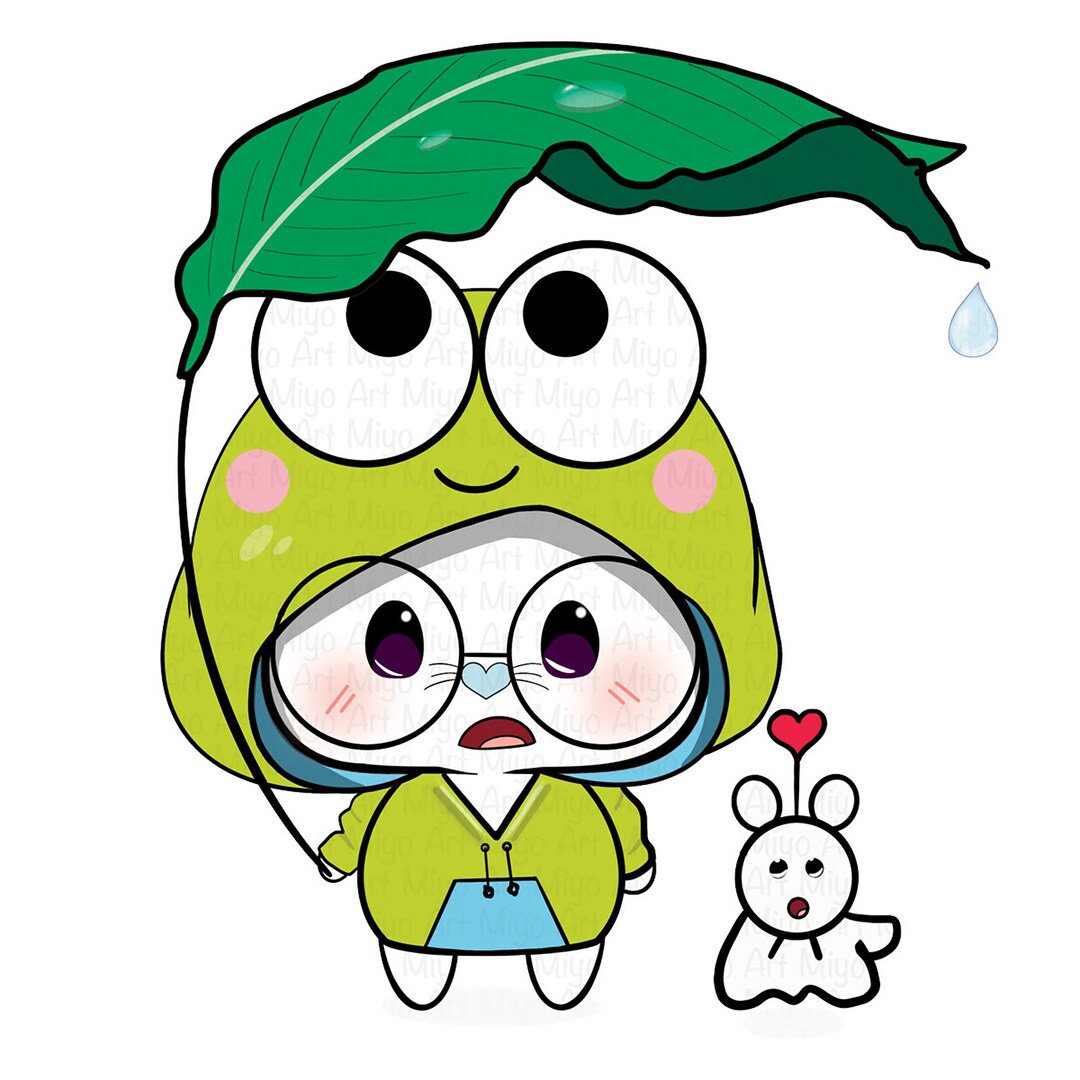 Ben-e Frog Leaf Umbrella Vinyl Sticker. - Etsy