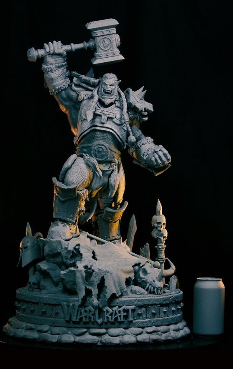 STL Thrall 3D Print Model Diorama World of Warcraft WOW | Etsy