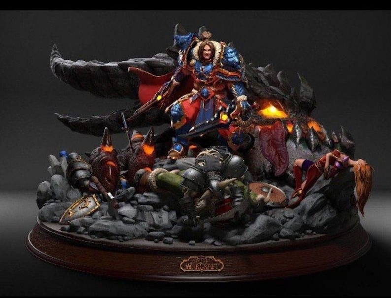 STL Rey Varian Wrynn 3D Print Model Diorama WoW World of | Etsy