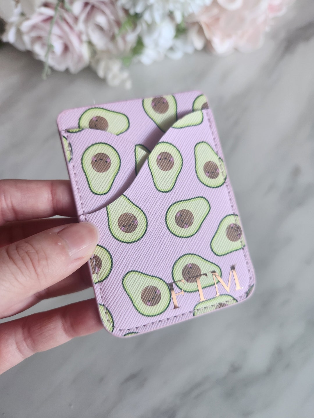 Personalised Adhesive Card Holder Phone Attachment | Cute Cartoon ...