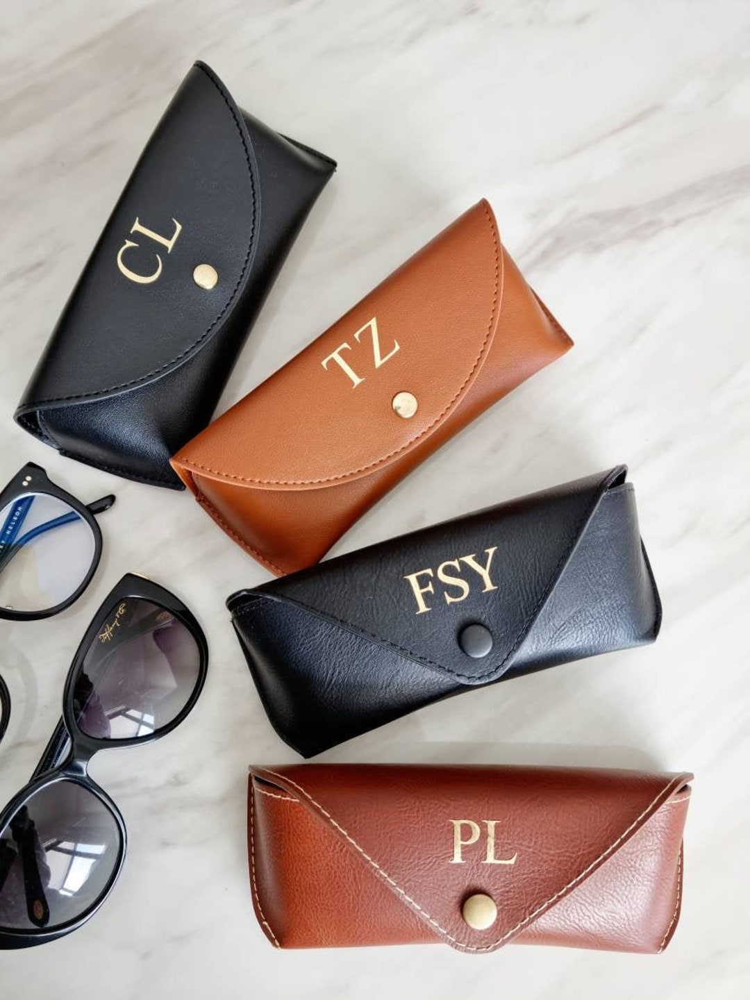 Personalised Initial Name Glasses Sunglasses Case | Semi Hard ...