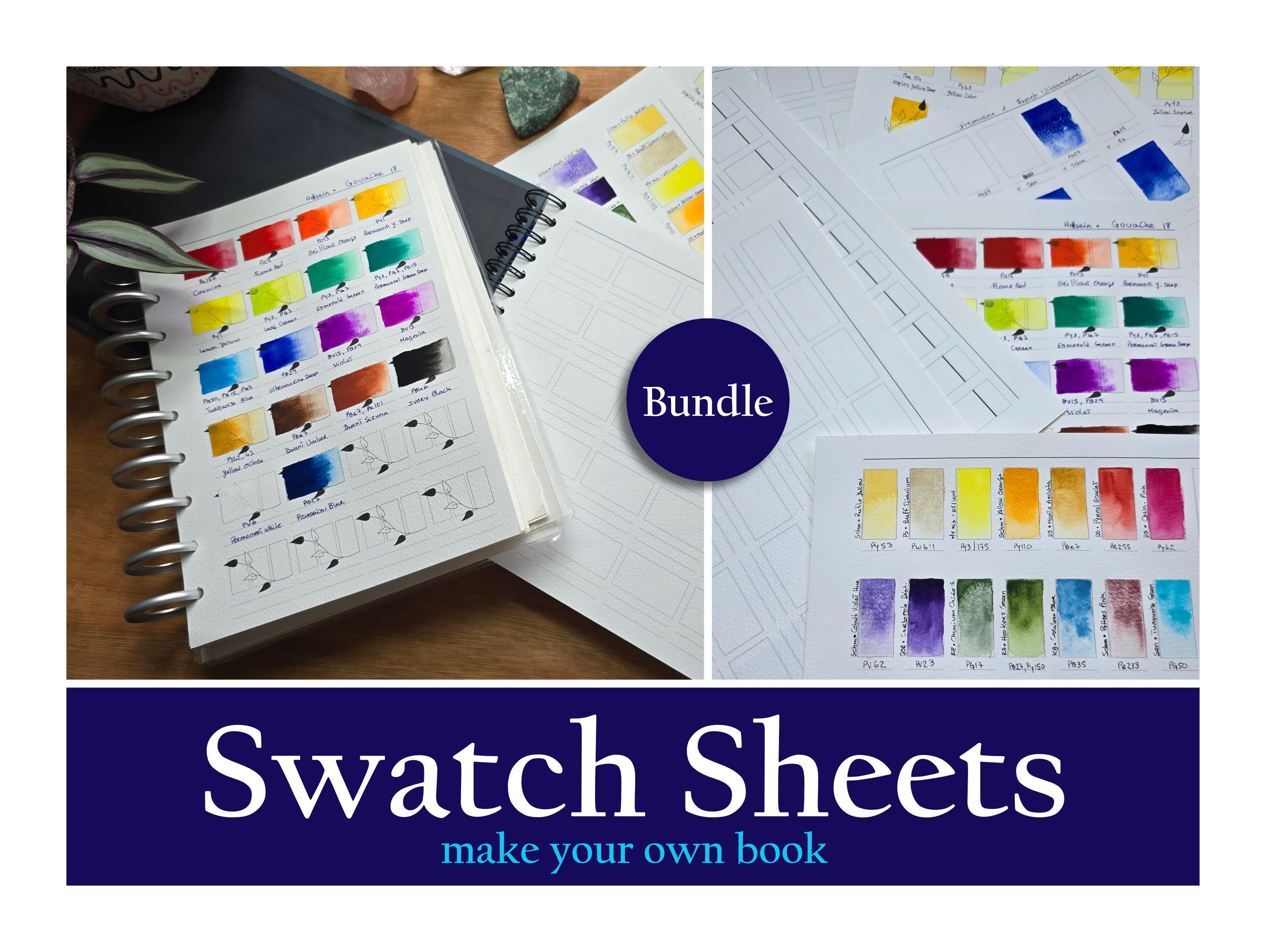 Swatch Sheets to Make Your Own Book - Template/printable - Etsy