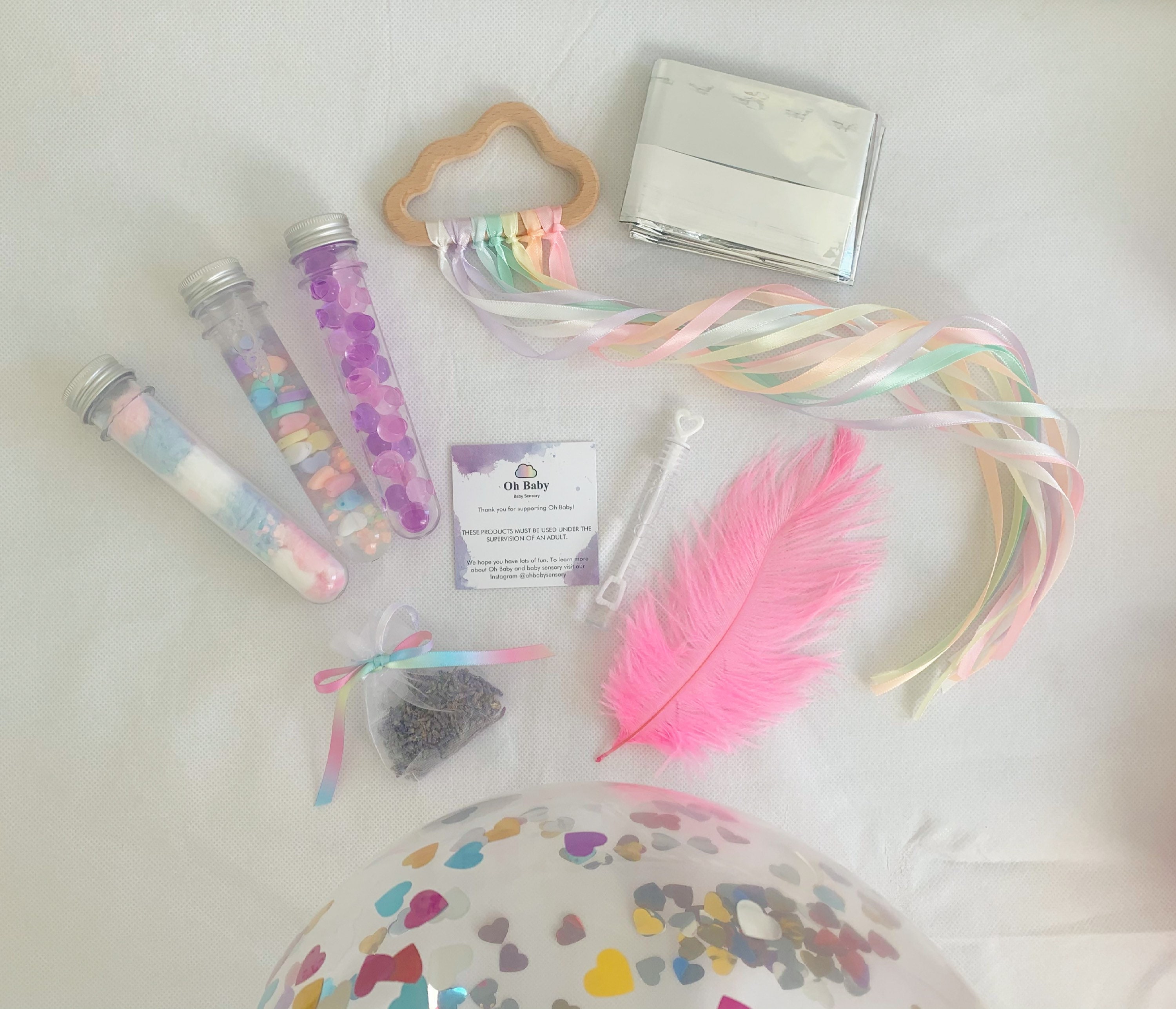 Baby Sensory Box With Sensory Bottles Pastel Rainbow | Etsy