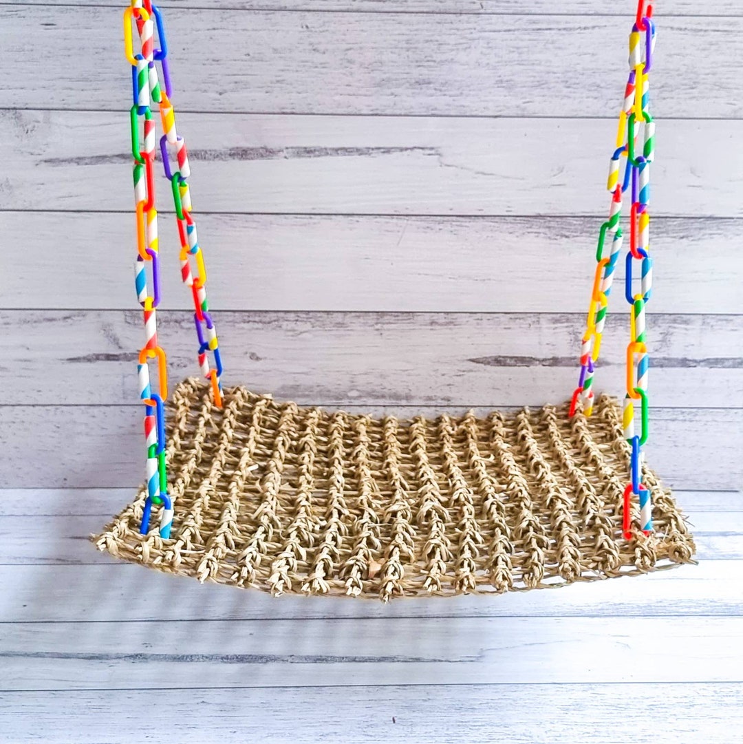 Large Seagrass Swing for Birds and Small Animals, Hanging Swing for ...