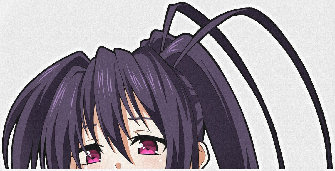 Akeno Himejima - High School Dxd - Anime Peeker Sticker - Etsy