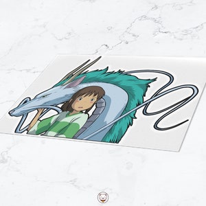Spirited Away Sticker: Haku and Chihiro, Waterproof Anime Decal - Etsy
