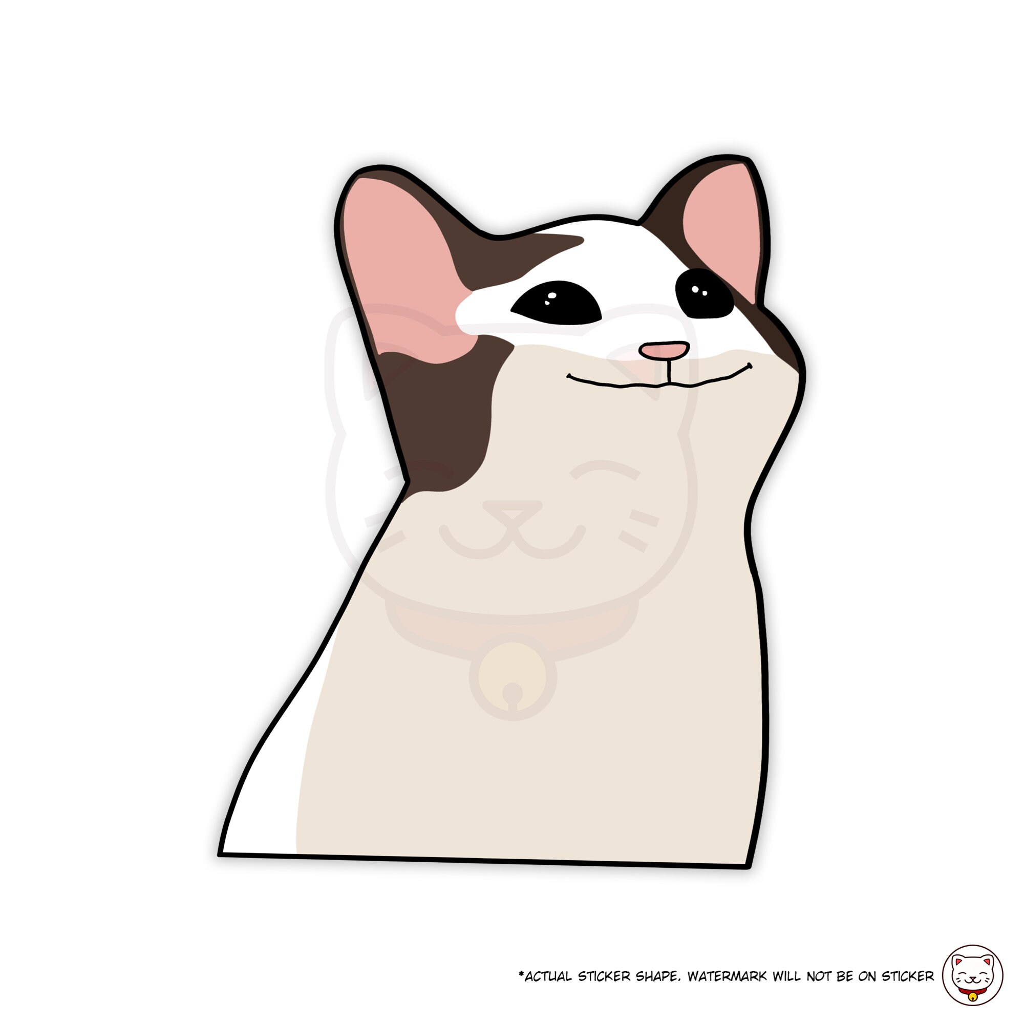 Pop Cat Vinyl Waterproof Window Peeker Decal for Gaming - Etsy