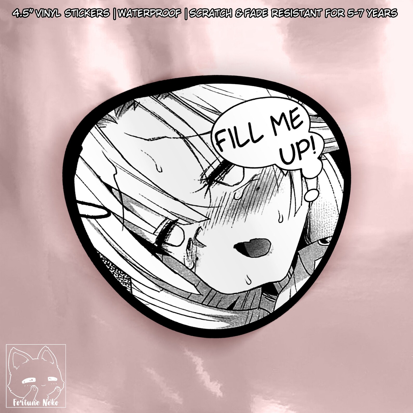 Fill Me Up Lewd Anime Car Motorcycle Gas Tank Vinyl Decal | Etsy