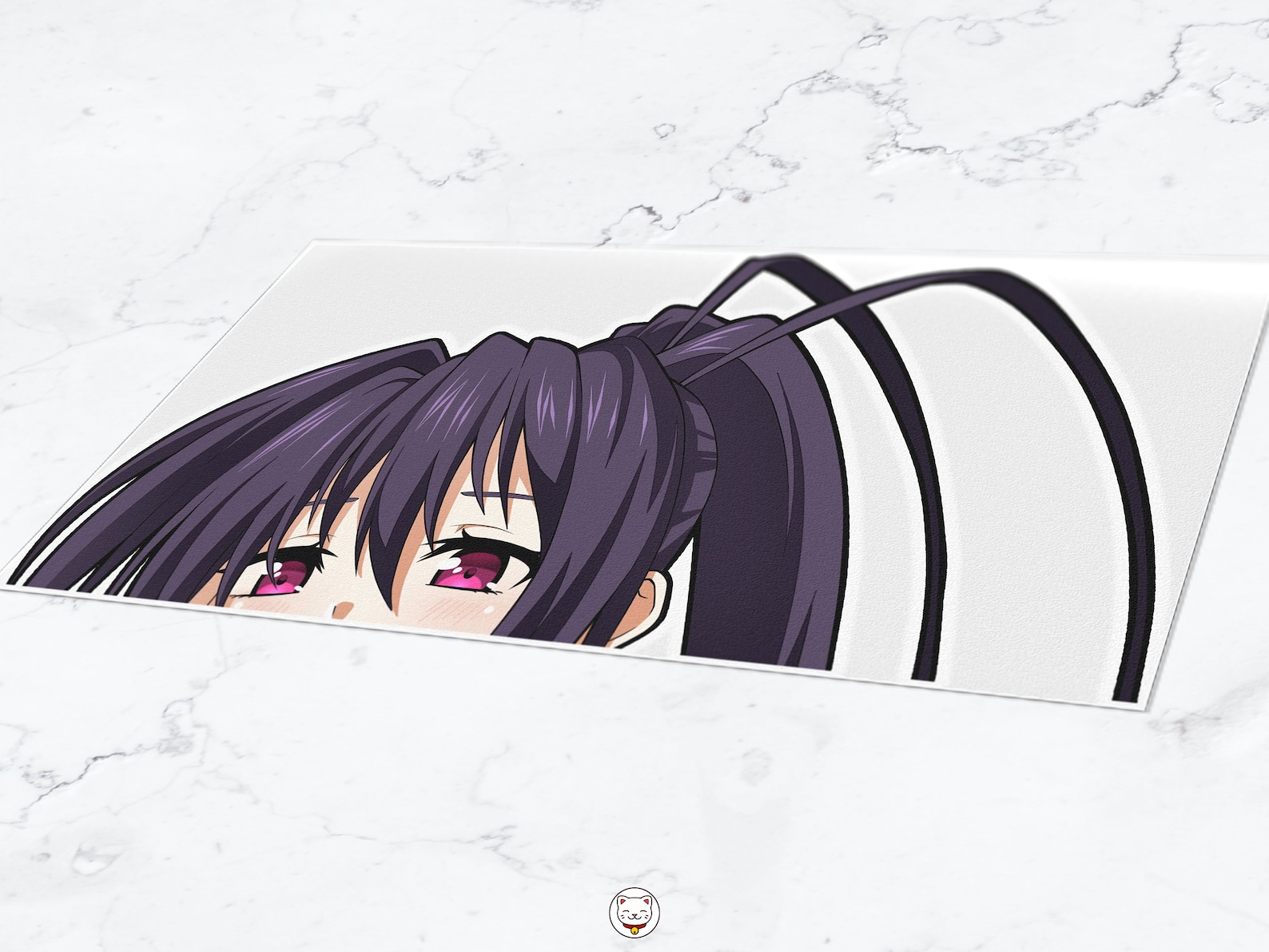 Akeno Himejima - High School Dxd - Anime Peeker Sticker - Etsy