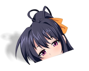 Akeno Himejima Peeker Sticker - High School Dxd Anime Decal - Etsy