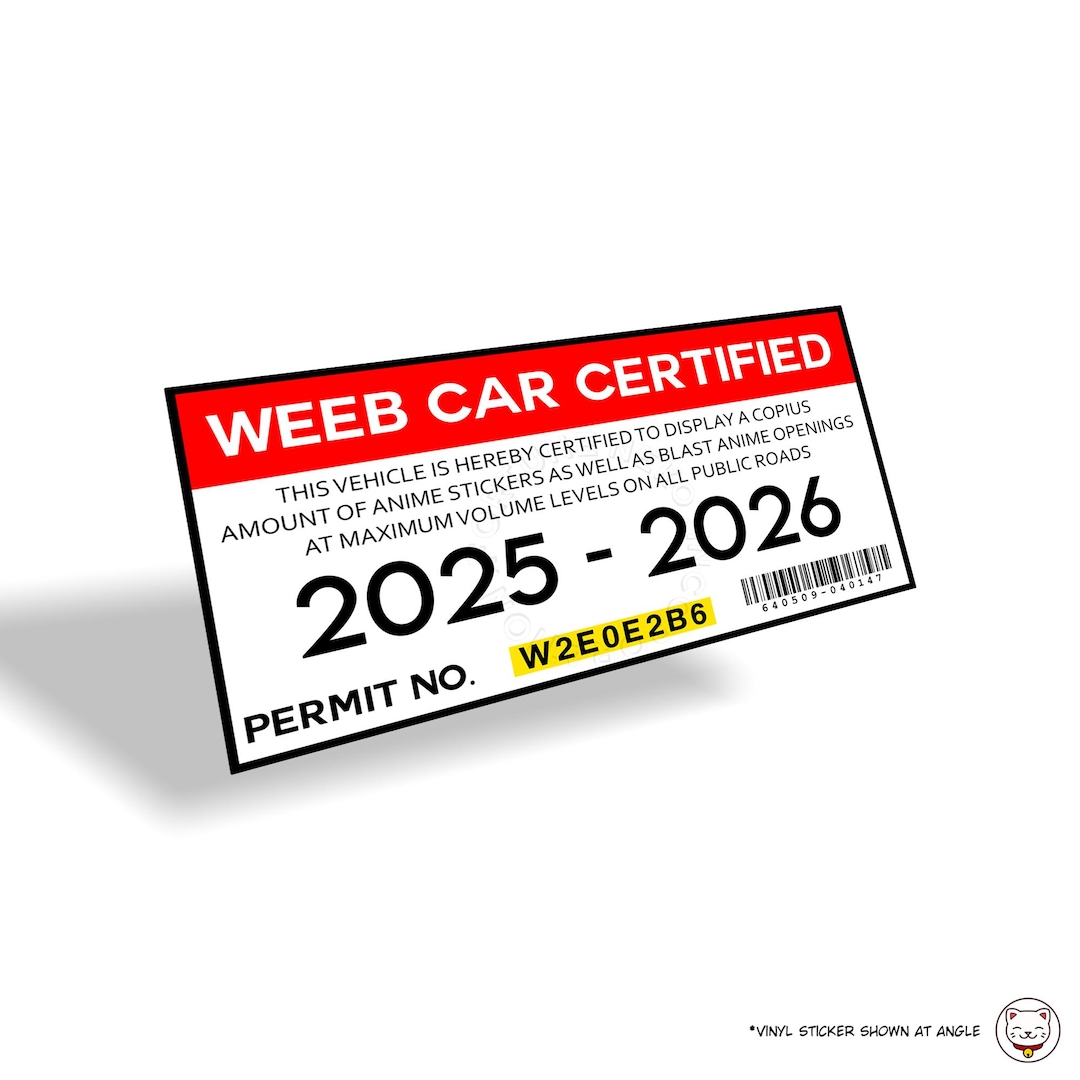 Certified Weeb Car 2025-2026 | Waterproof Laptop Water Bottle Flask ...