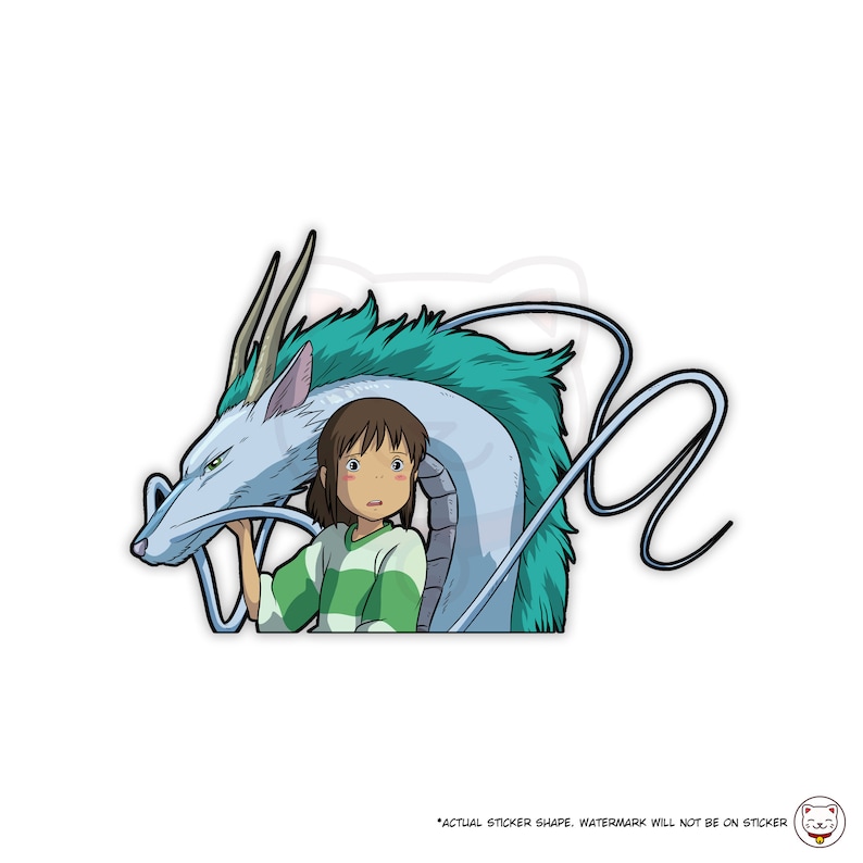 Spirited Away Sticker: Haku and Chihiro, Waterproof Anime Decal - Etsy