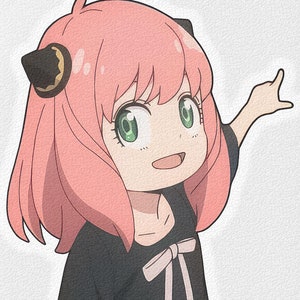Anya Pointing Anime Vinyl Peeker Decal | Gaming Rig Sticker | DIY PC ...